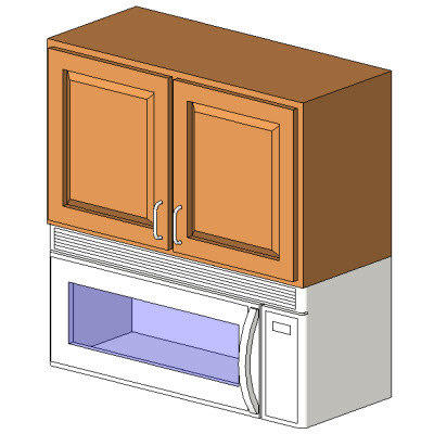 Building Revit Family Cabinet Appliance Microwave