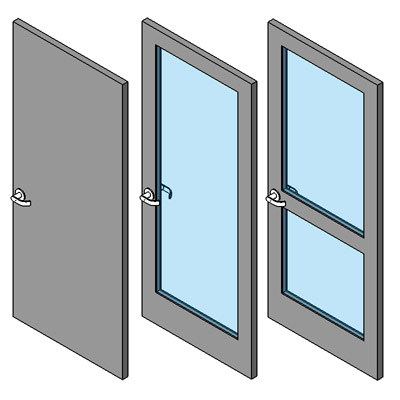 Building Revit Family door hollow metal