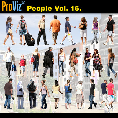 Texture Photoshop people 3drender viz