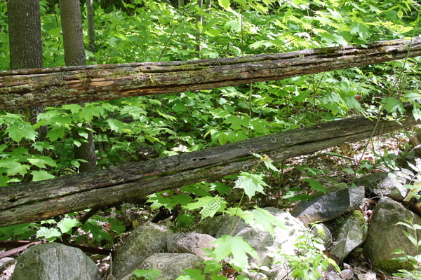 Stock JPEG log fence farm