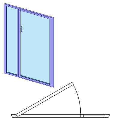 Building Revit Family Shower Glass Door