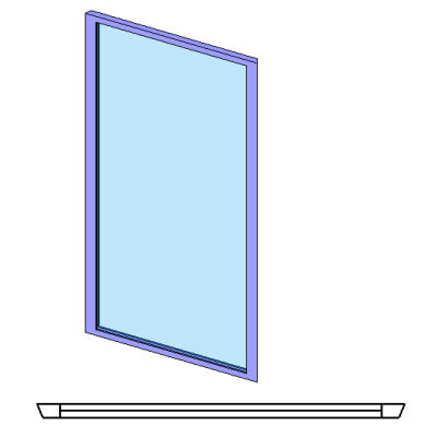 Building Revit Family Shower Glass Partition