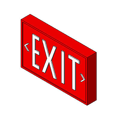 Building Revit Family sign exit