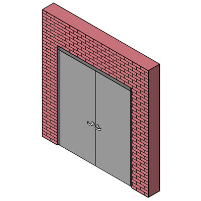 Building Revit Family door hollow metal