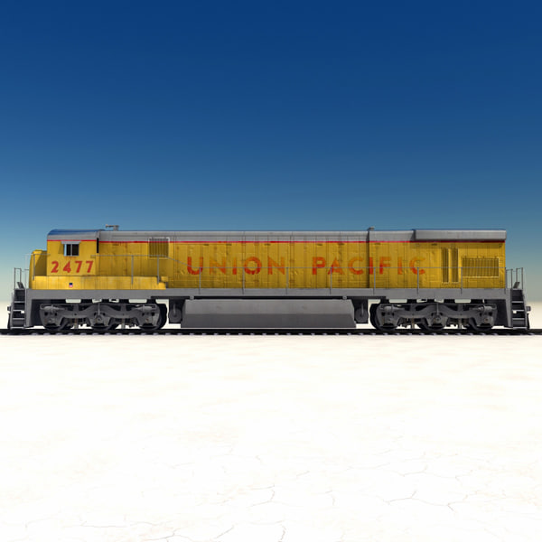 realistic union pacific locomotive 3d max