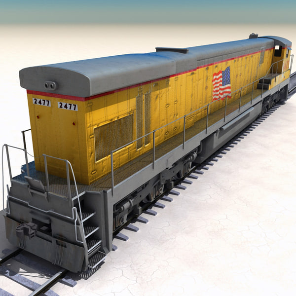 realistic union pacific locomotive 3d max