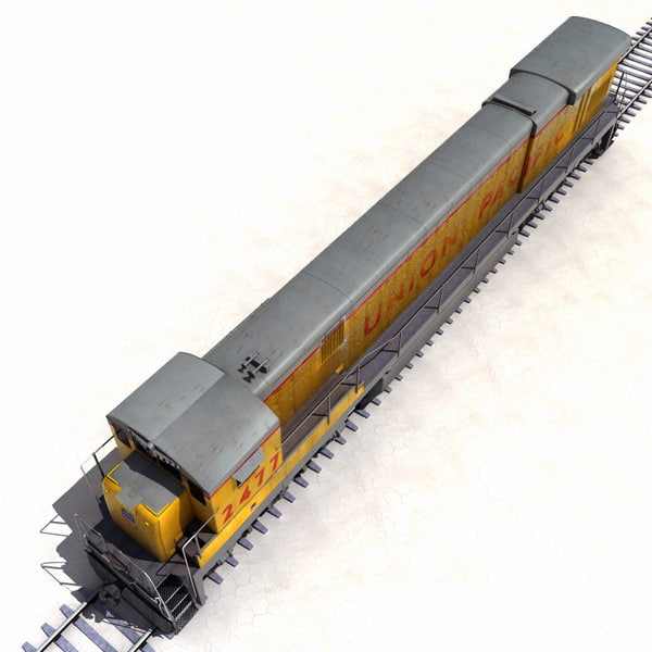 realistic union pacific locomotive 3d max