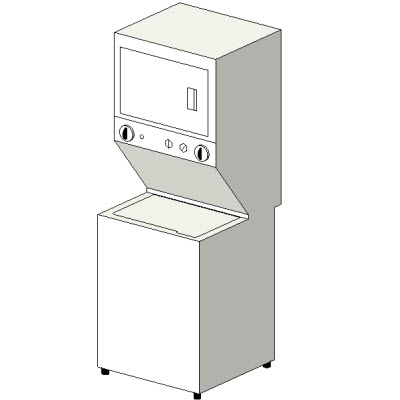Building Revit Family Washer Dryer Stacked