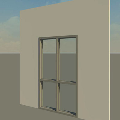 Building Revit Family window hollow metal