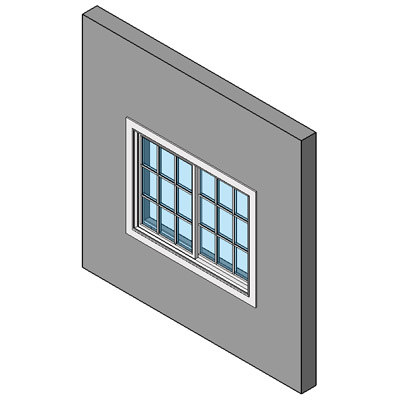 Building Revit Family window sliding slider
