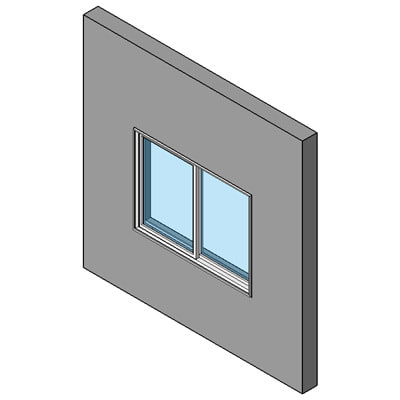 Building Revit Family window sliding slider