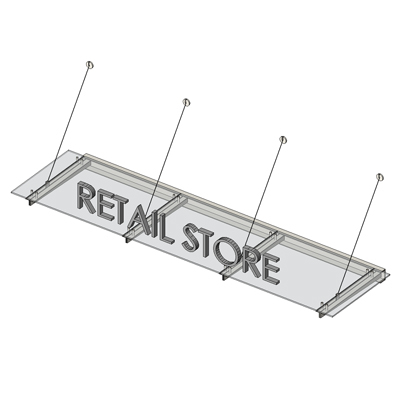 Building Revit Family awning glass storefront