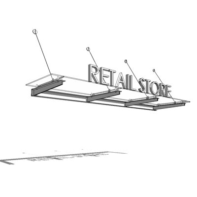 Building Revit Family awning glass storefront