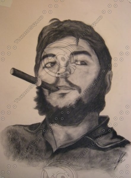 General JPEG Ché portrait drawing