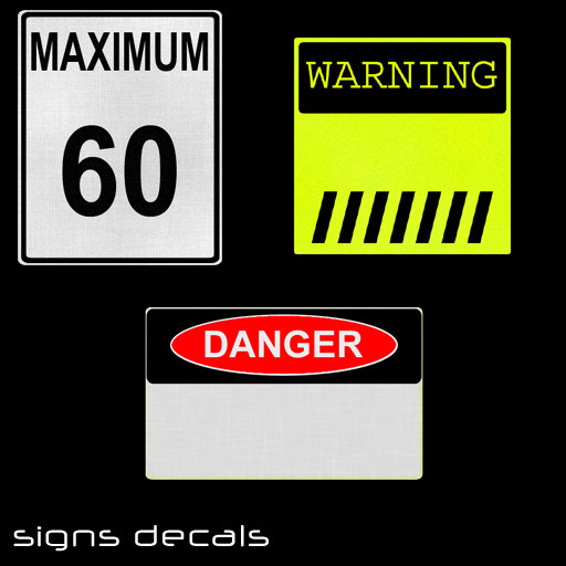Texture PNG decal signs