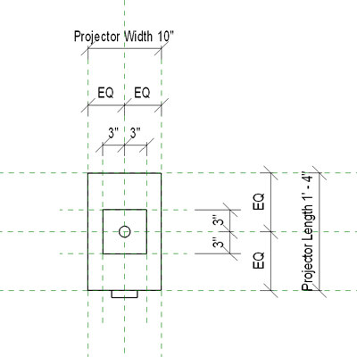 Building Revit Family projector ceiling video