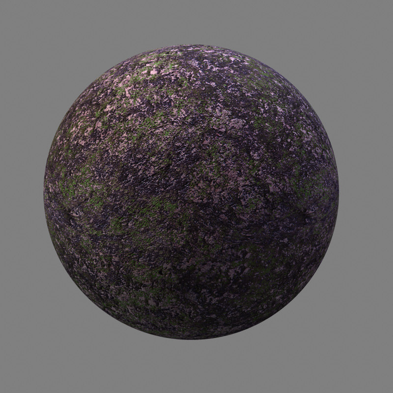 Materials Maya moss rock maya