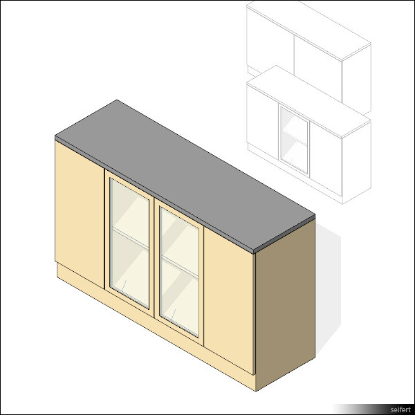 Building Revit Family cabinet sideboard board