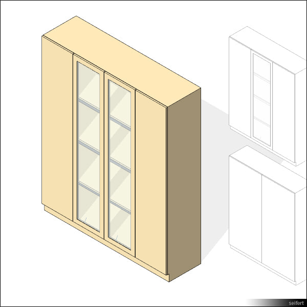 Building Revit Family cabinet board casework