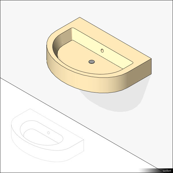 Building Revit Family basin wash sanitary