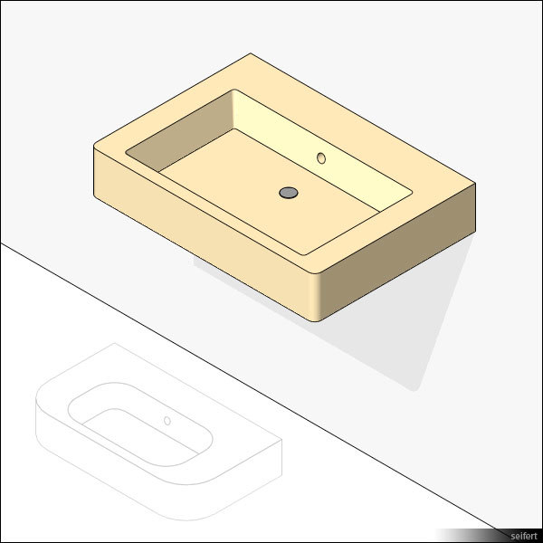 Building Revit Family basin wash sanitary