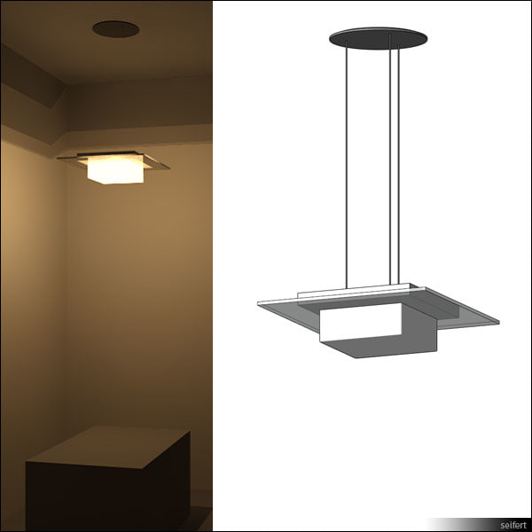 Building Revit Family lamp ceiling suspended