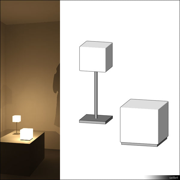 Building Revit Family lamp table lighting