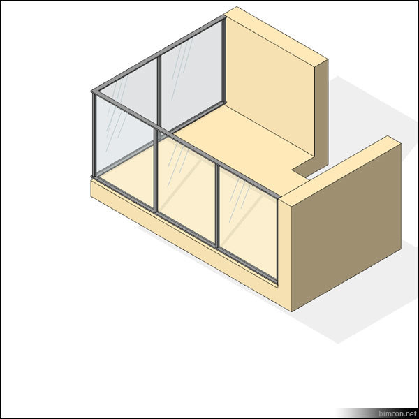 Building Revit Family balcony patio terrace