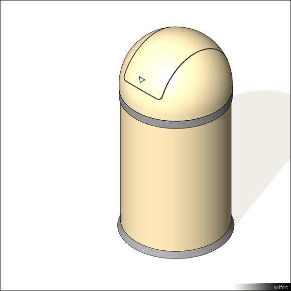 Building Revit Family waste bin litter