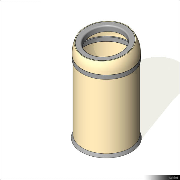 Building Revit Family waste bin litter