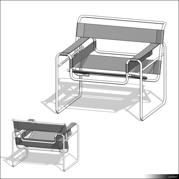 Building Revit Family chair armchair lounge