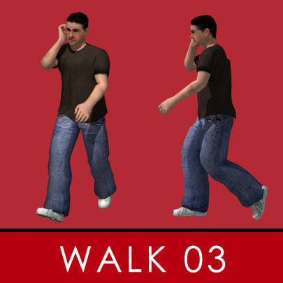 Motion Character Studio Biped walk capture animation