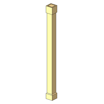 Building Revit Family wood porch column