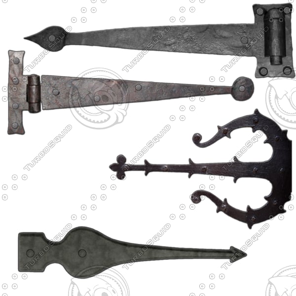 Texture Photoshop medieval strap hinge