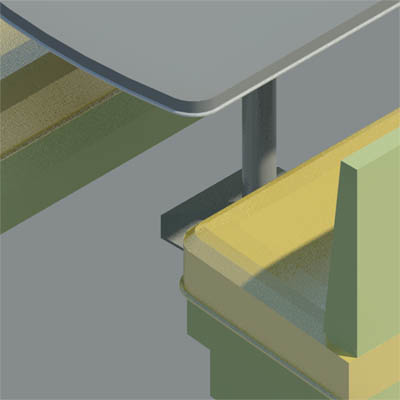 Building Revit Family booth dining banquette