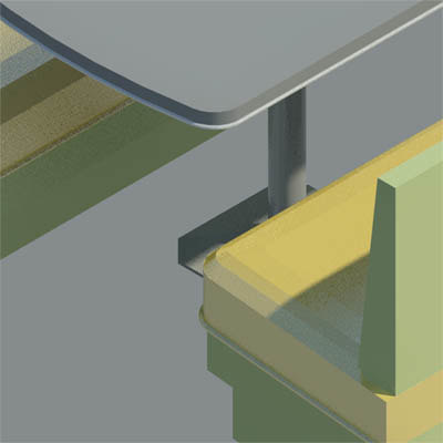 Building Revit Family booth dining banquette