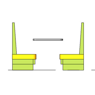 Building Revit Family booth dining banquette