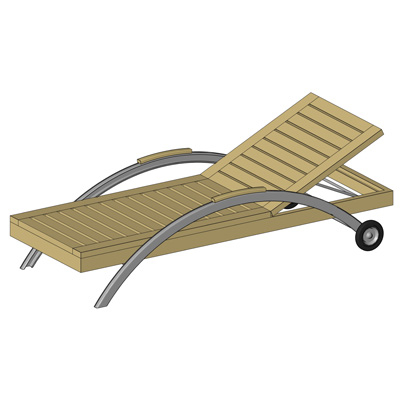 Building Revit Family Chair Chaise Lounge