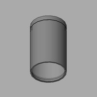Building Revit Family downlight recessed can