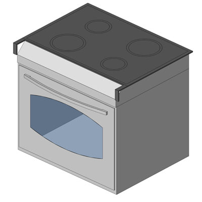 Building Revit Family Range Drop in Appliance