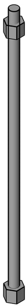 Building Revit Family F1554 Anchor Rods