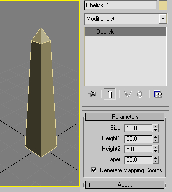 Plug ins MaxScript obelisk primitive procedural