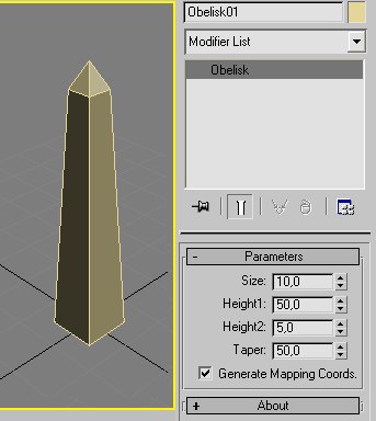 Plug ins MaxScript obelisk primitive procedural