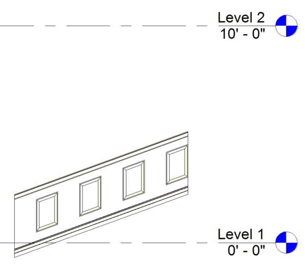 Building Revit Family Wainscoting Wainscot Historical