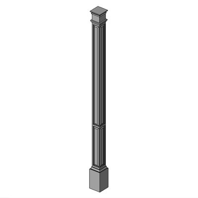 Building Revit Family square panel column
