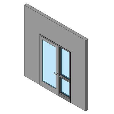 Building Revit Family door storefront tenant