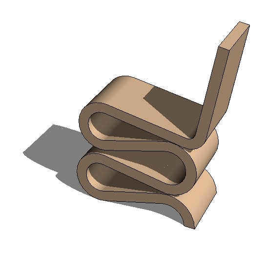 Building Revit Family Wiggle Chair Cardboard