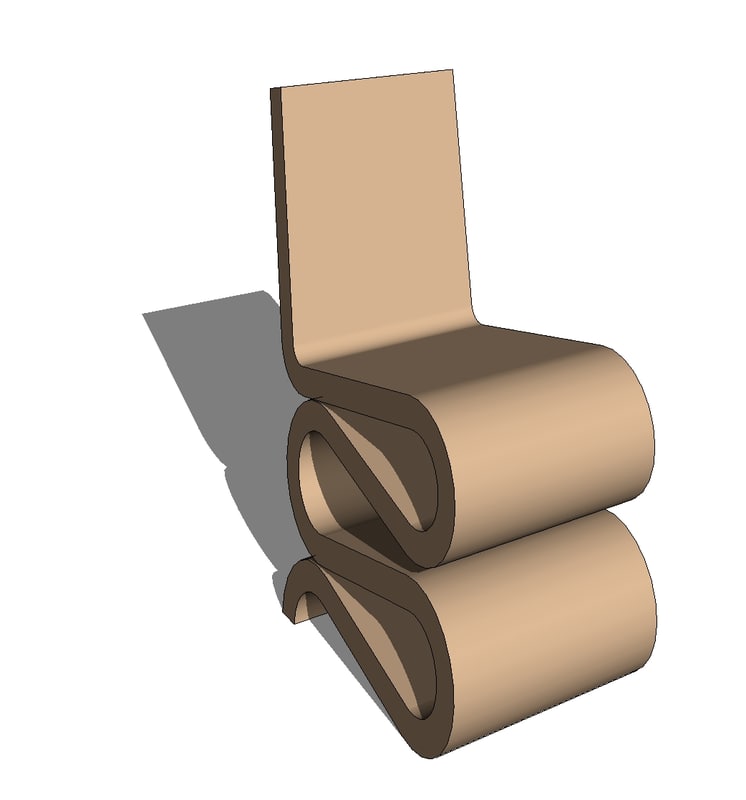 Building Revit Family Wiggle Chair Cardboard