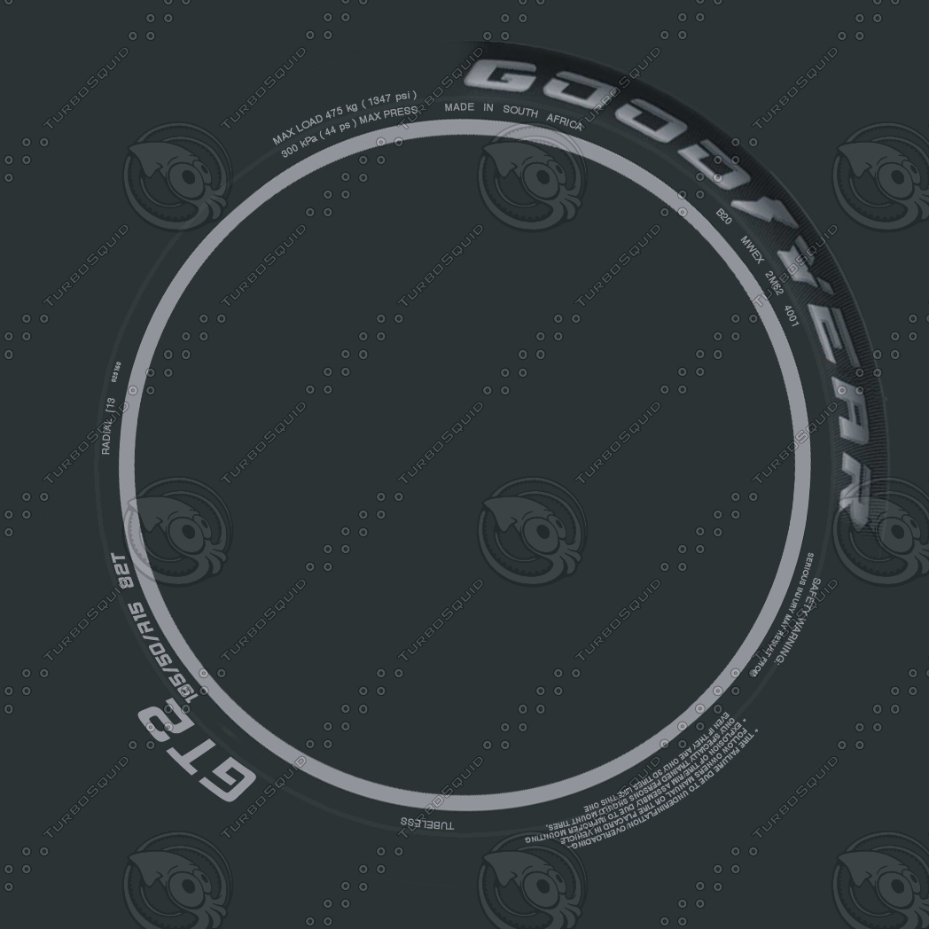 Texture JPEG tire sidewall bumpmap