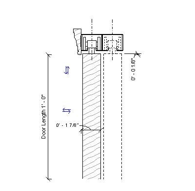 Building Revit Family sliding door Detail